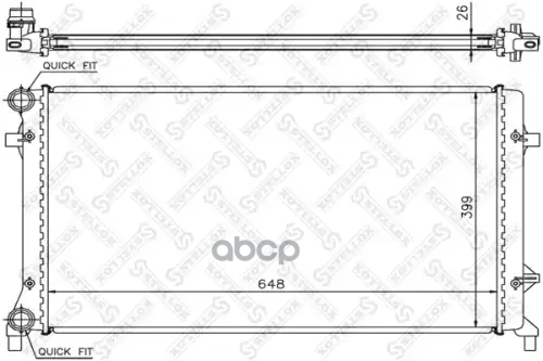 Радиатор системы охлаждения! Audi A3, Skoda Octavia, VW Golf V/Jetta/Touran 1.4-2.0 03> Stellox арт. 1025204SX