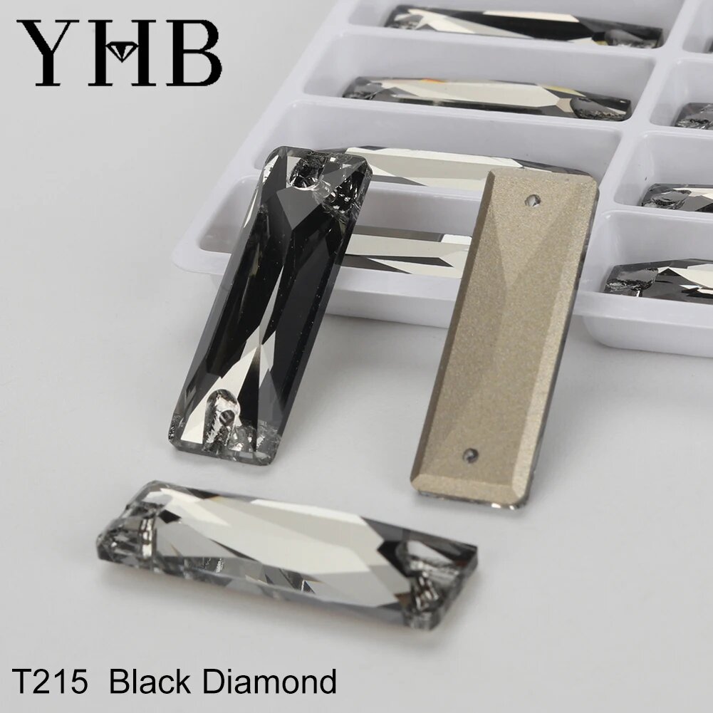 Стразы YHB Black Diamond 7x21 мм, 24шт