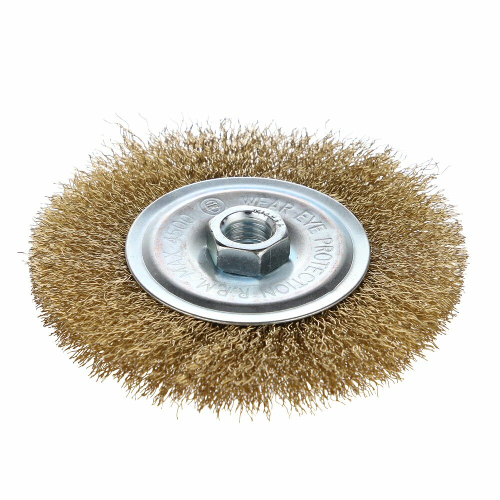 Щетка-насадка DORN для УШМ латунированная плоская М14х125 мм