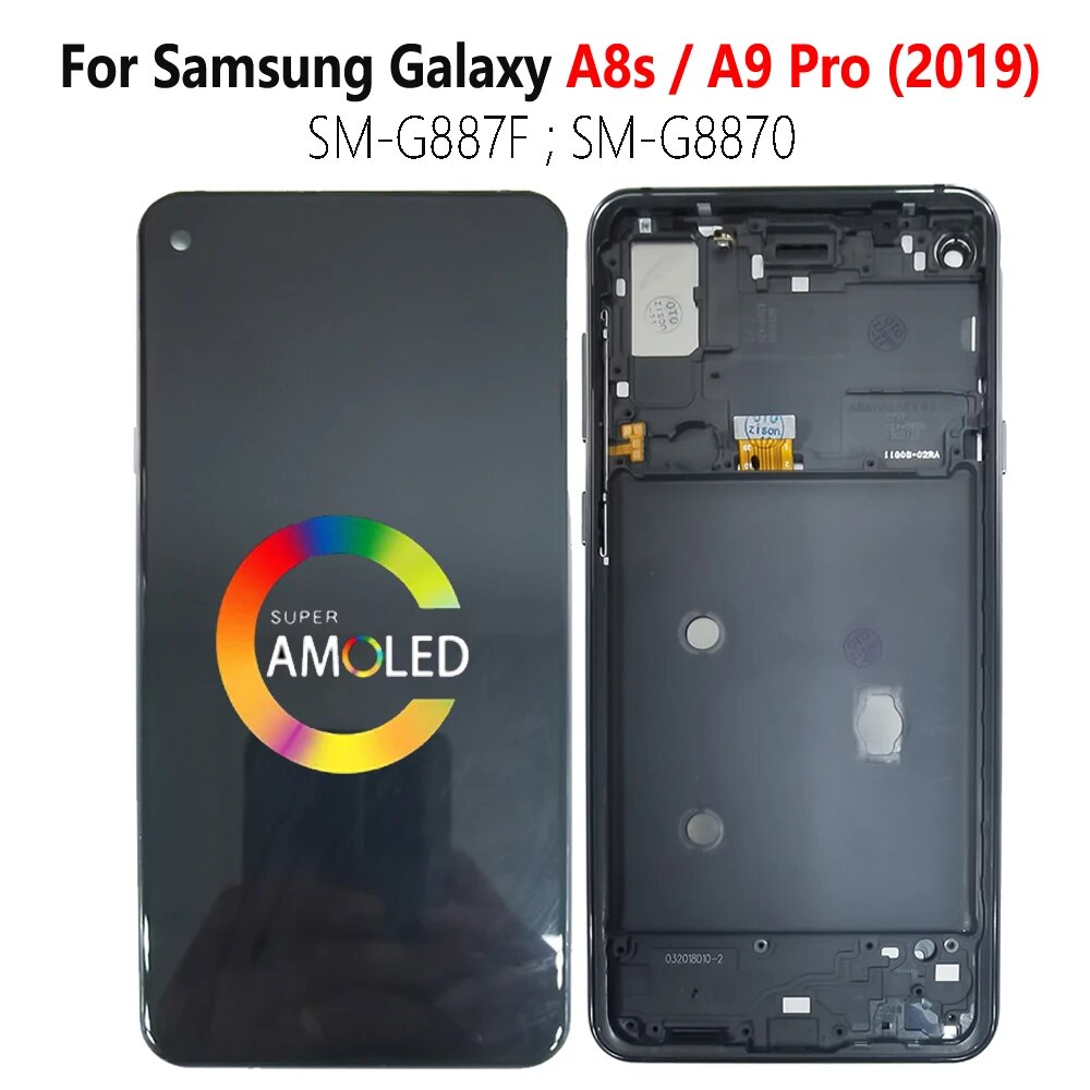 Дисплей для Samsung Galaxy A8s A9 Pro 2019 Black With Frame