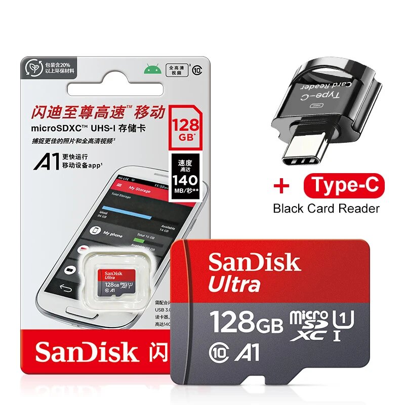 100% оригинальная карта Sandisk Micro SD 128 ГБ Class10 Flash TF Card 128 ГБ карта памяти 128 ГБ memoria disk для samrtphone и настольного ПК
