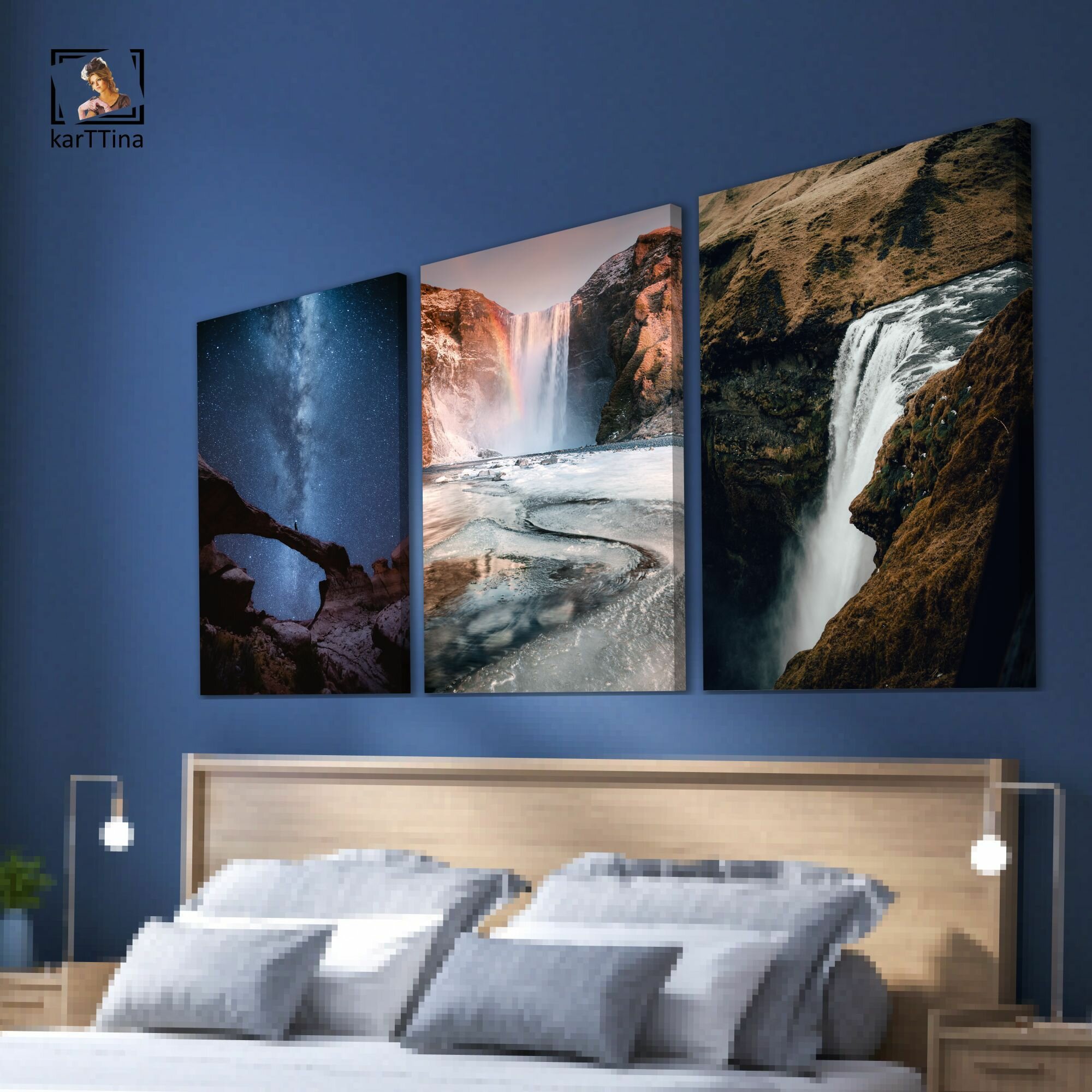 Картина на стену, интерьерная "Млечный путь", 150 см х 70 см