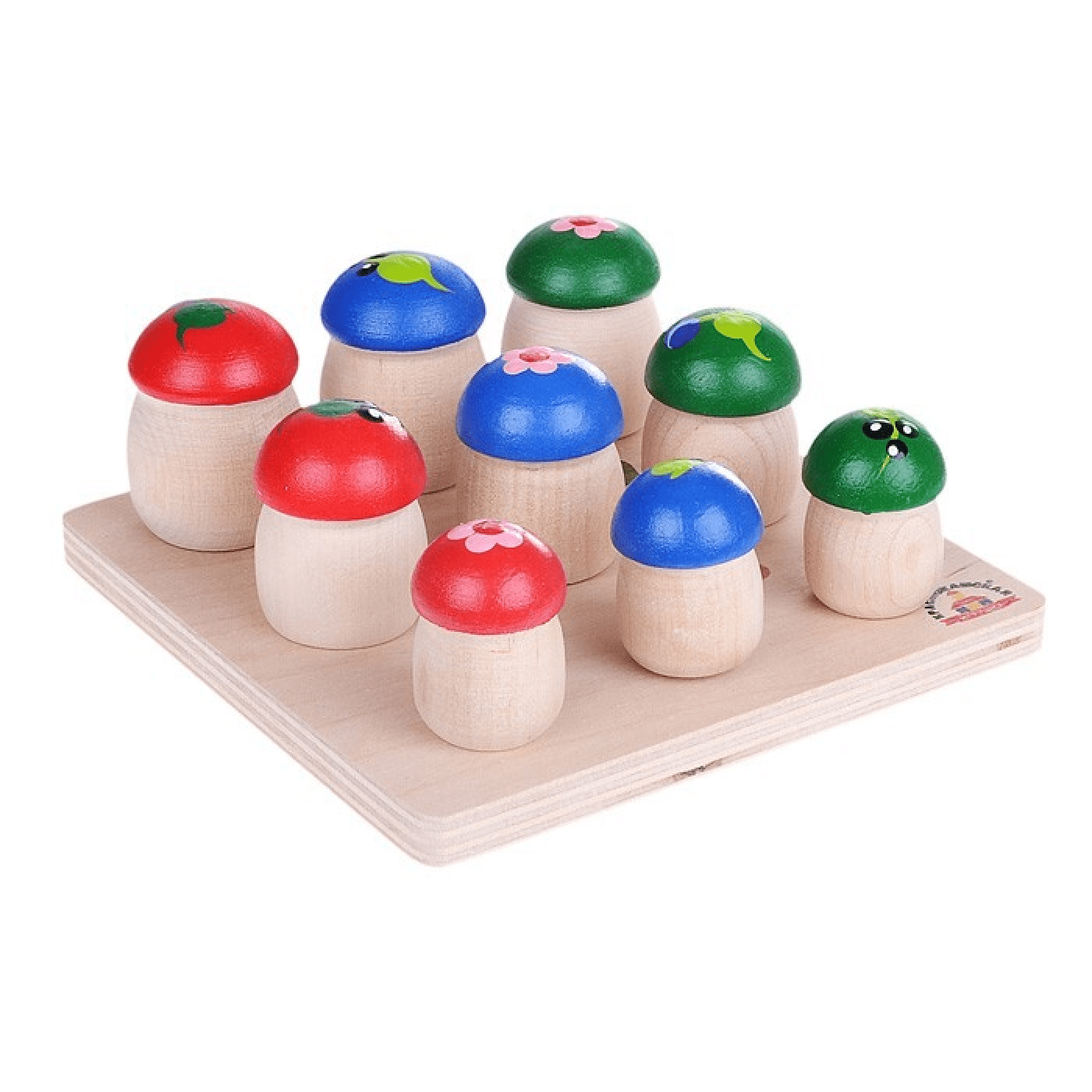 Краснокамская игрушка Развивающая игра "Набор Грибочки Н-45", 9 шт