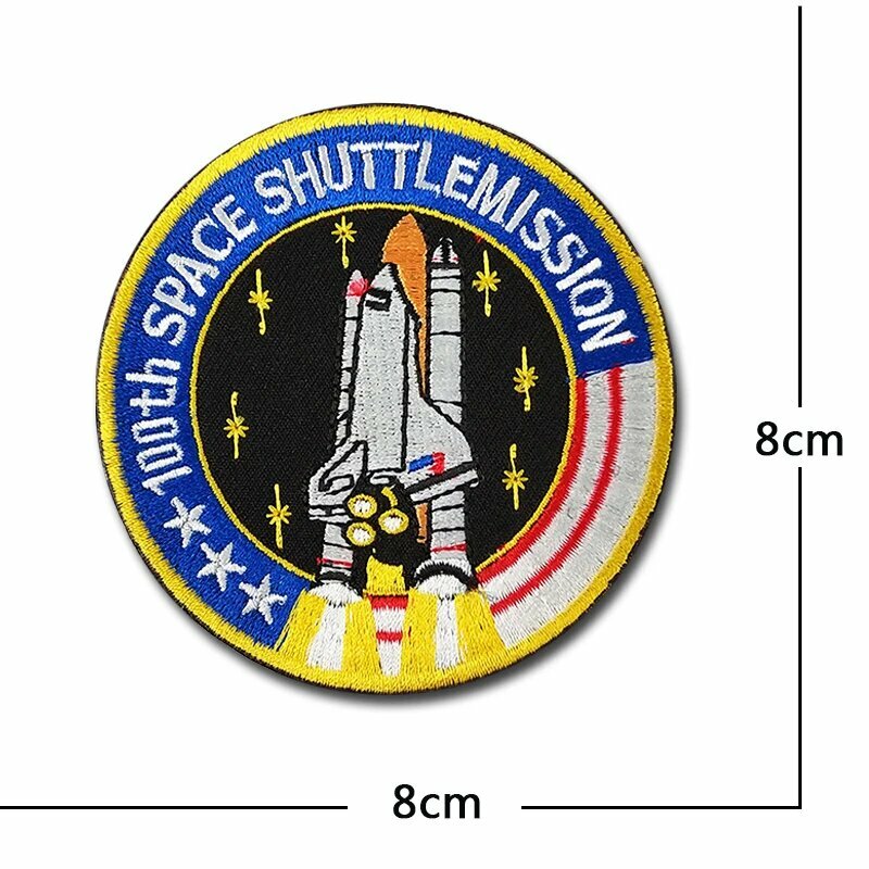Вышивка 100th Space Shuttle Mission, 8 см, Белый, A80-1