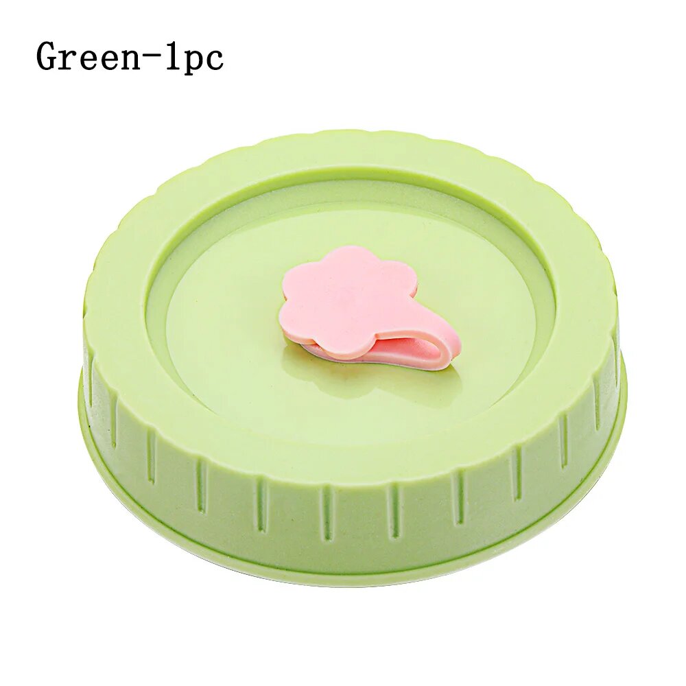 Герметичные силиконовые крышки для банок 70 мм зеленый