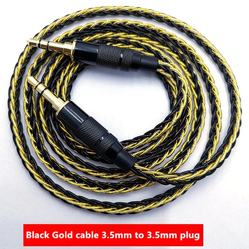 Аудиокабель 3,5 мм RYGMR 100 см Black Gold 3.5 to3.5, 1.5m