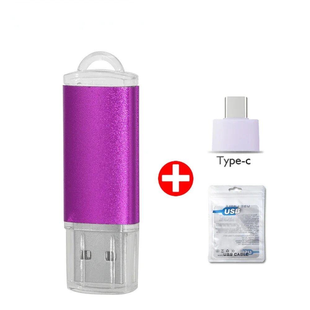 KAWEIDA Mini pen drive флешка USB 64ГБ, 32ГБ, 16ГБ, 8ГБ, 4ГБ 4 ГБ, Purple