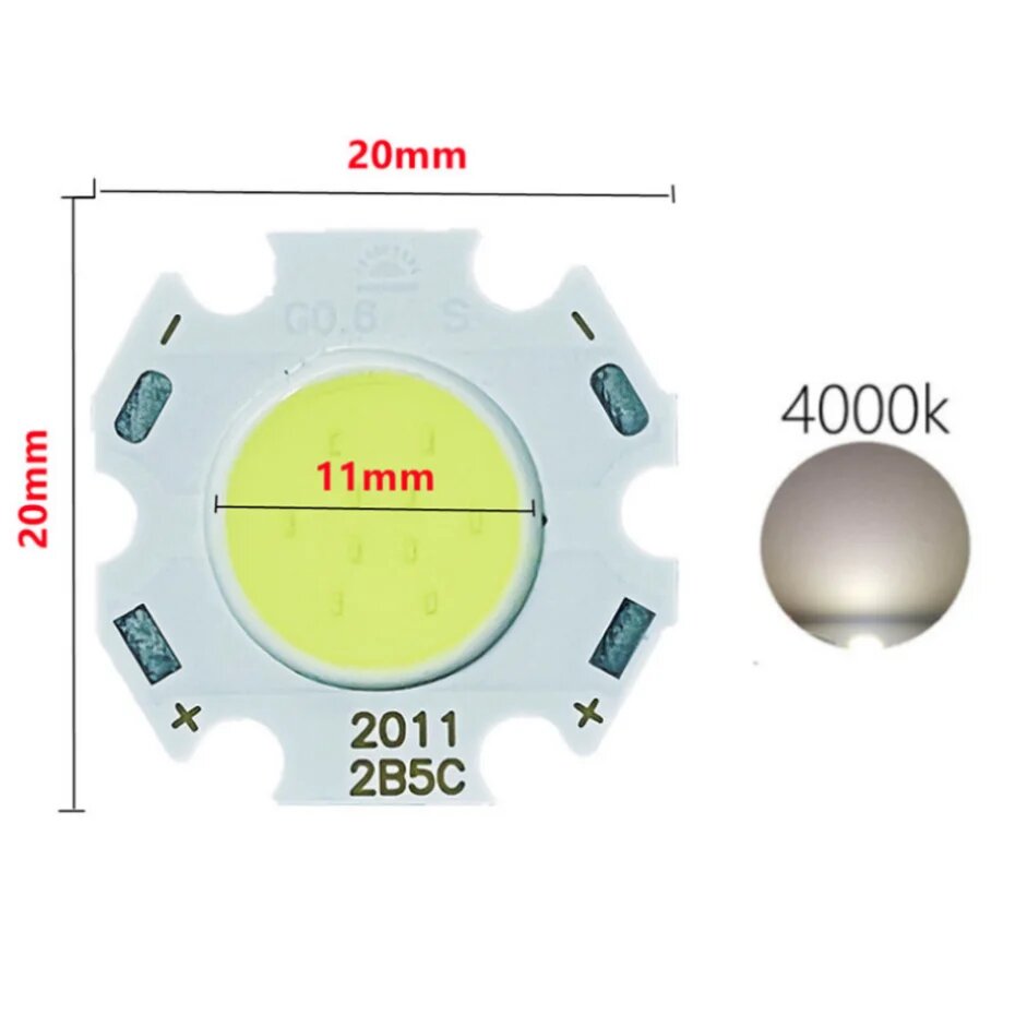 LED чип 5W Neutral, 20x20mm, 4000k