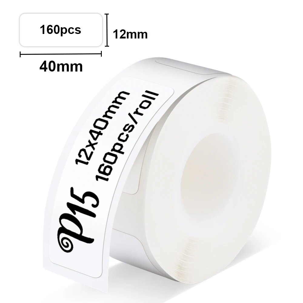 Labelwell P15 термоэтикеточная лента 15мм*30мм White 1240