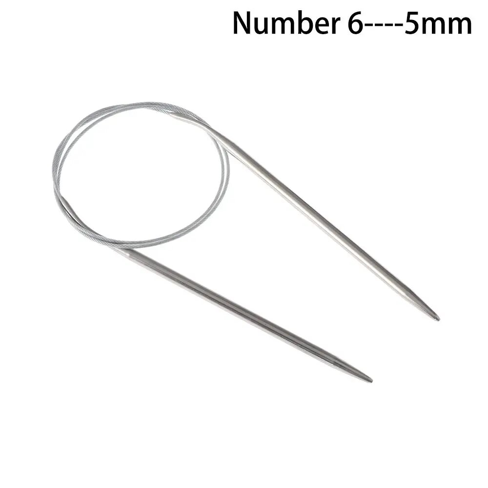 Круговые спицы 5 мм, нержавеющая сталь, Number 6----5mm