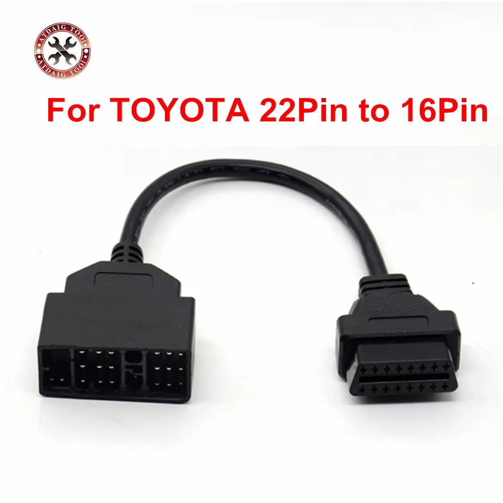 Для Toyota 22-контактный на 16-контактный диагностический адаптер OBD2 Кабель для Toyota Car 22-контактный на 16-контактный OBD-OBD2 Соединительный кабель CNP Free