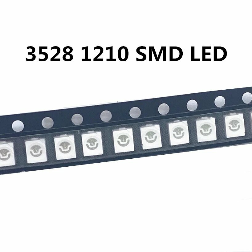 Светодиоды SMD 3528 1210 PLCC2/PLCC4 набор из 100 штук Синий