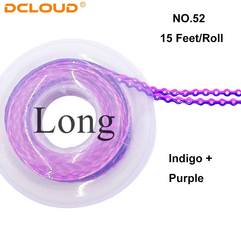 DCLOUD Эластичная цепь для брекетов, 4,57 м, NO.52 Long