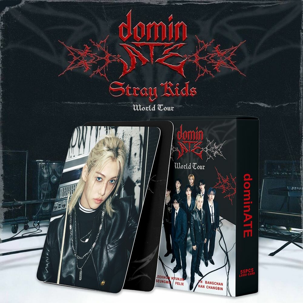 55 шт. Карточка LOMO Stray kids DOMINATE Альбом Плакат SKZ Для поклонников K-POP Фото MINI ATE StrayKid Поздравительная открытка