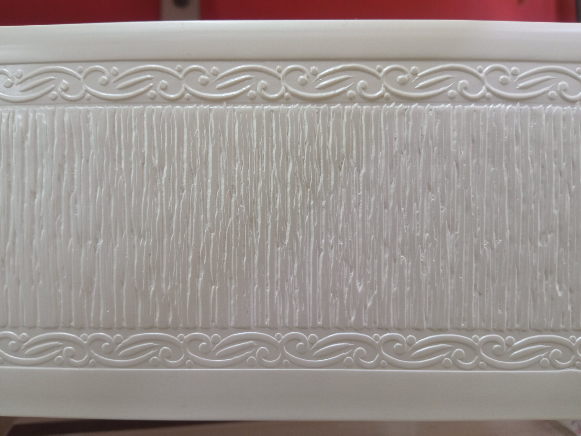 Декоративная гибкая планка (бленда)карниза Белый жемчуг ширина 7см длина 380