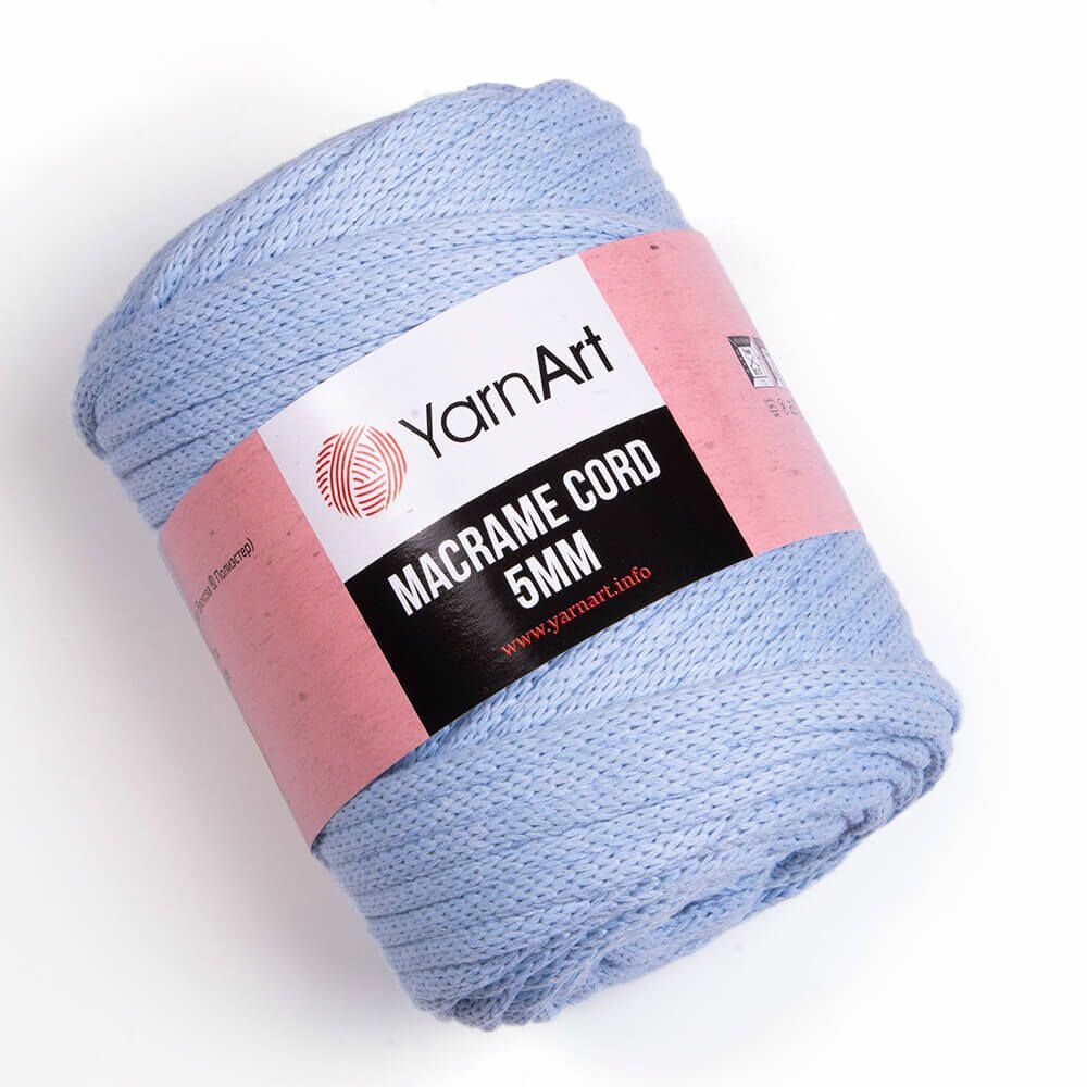 Пряжа YarnArt Macrame Cord 5 mm (1 моток 500гр/85м) 760 светло-голубой