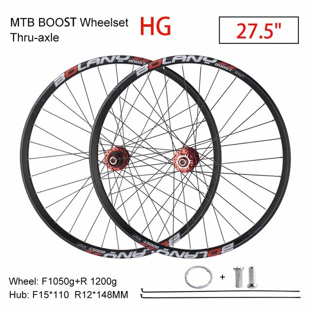 Колесная пара велосипеда BOYANY MTB 29 27.5 Boost Wheel через ступицу оси 110*15 148* Велосипедное колесо с широким ободом 12 мм XD/HG, спицами 32H и 6 собачками