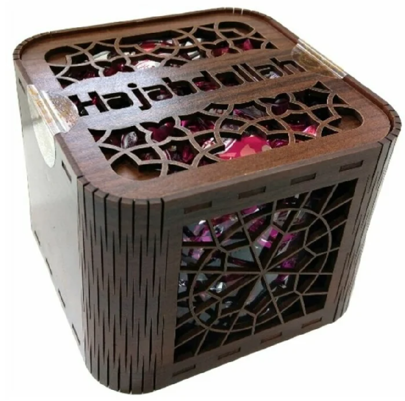 Конфеты HAJABDOLLAH 25542 из пишмание "Фруктовый ларец" ассорти со вкусами апельсина и дыни во фруктовой глазури /деревянная кор./ 200г