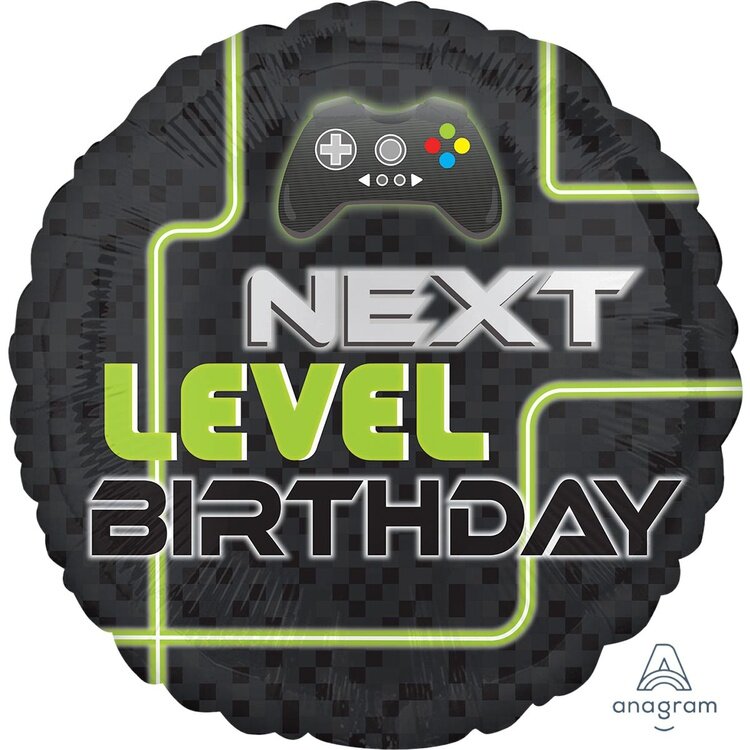 Воздушный шар Anagram 18" Happy Birthday Next Level Джойстик игровой, S40