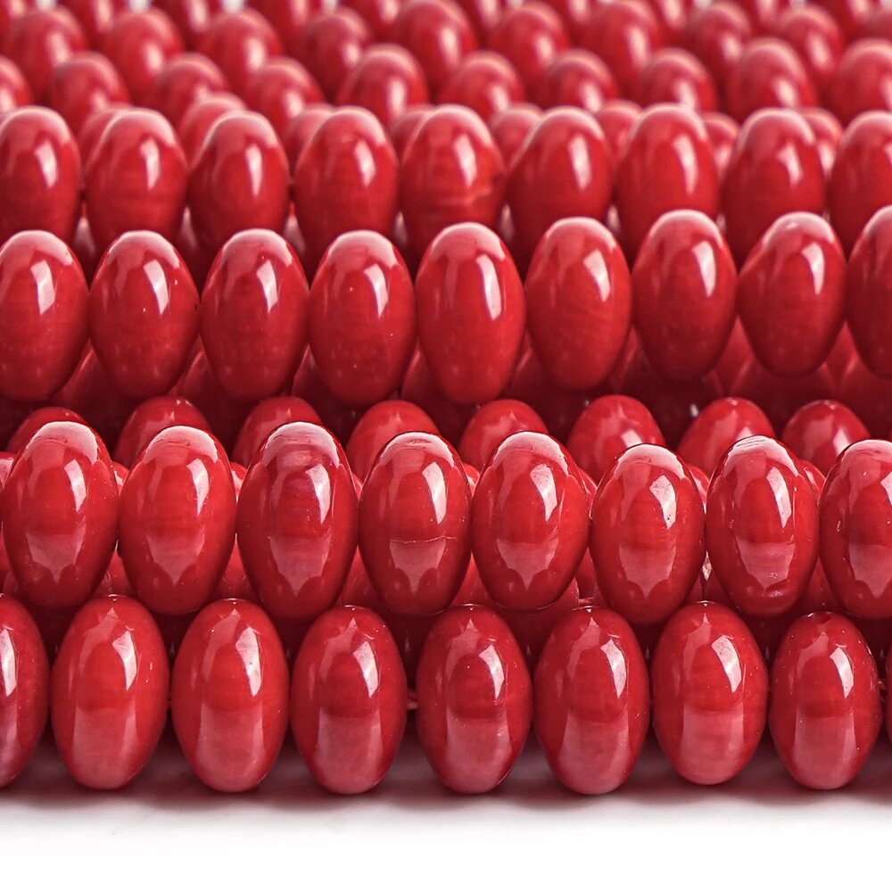 Бусины из красного коралла 6x4/7x4 мм 6x4mm