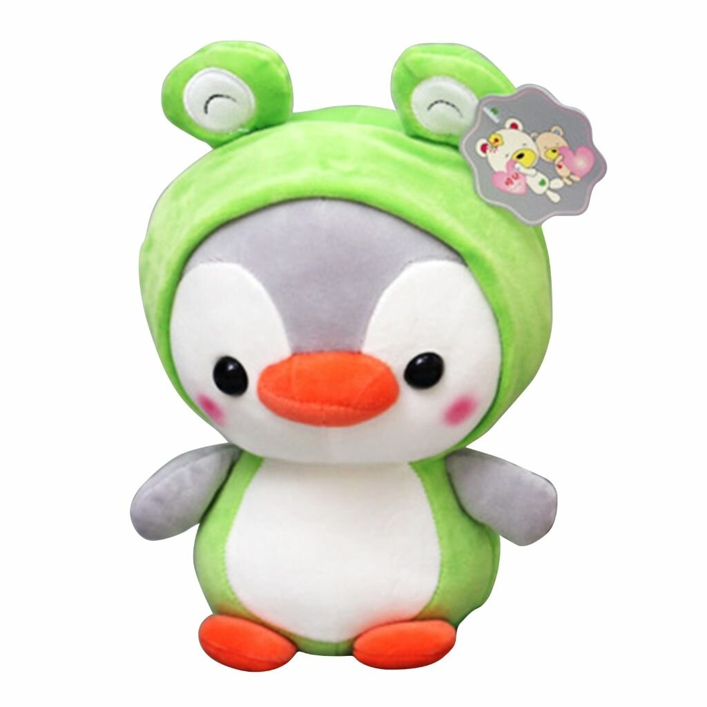 (1шт) Симпатичный пингвин в кросс-дрессинге, плюшевый кулон, кукла, школьная сумка, брелок-зеленый