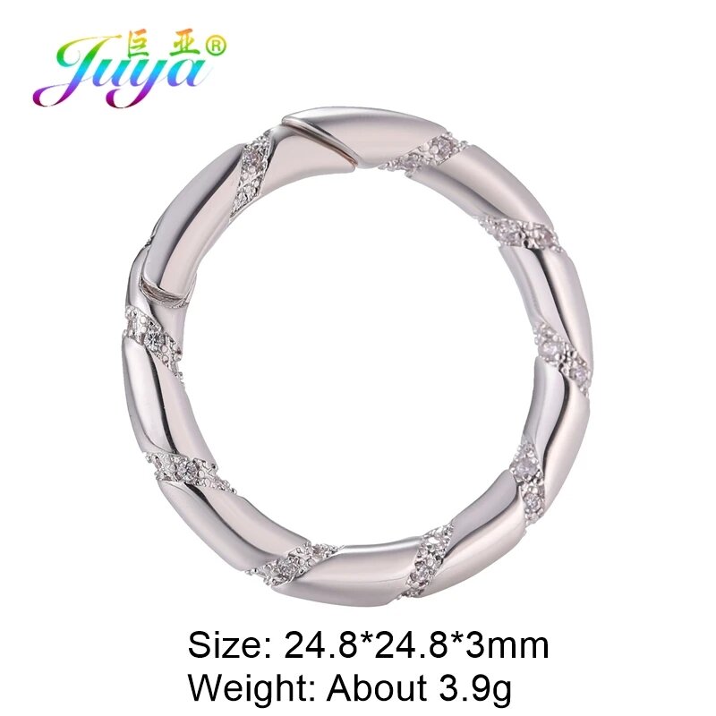 Juya Винтовые замки карабины для рукоделия Серебряный, White Gold