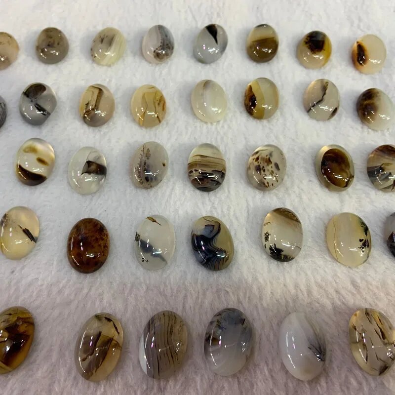 5 шт./лот 100% натуральный Океанский Агат 12*16/13*18 мм бусины водное растение Агат для создания колец Изготовление ювелирных изделий