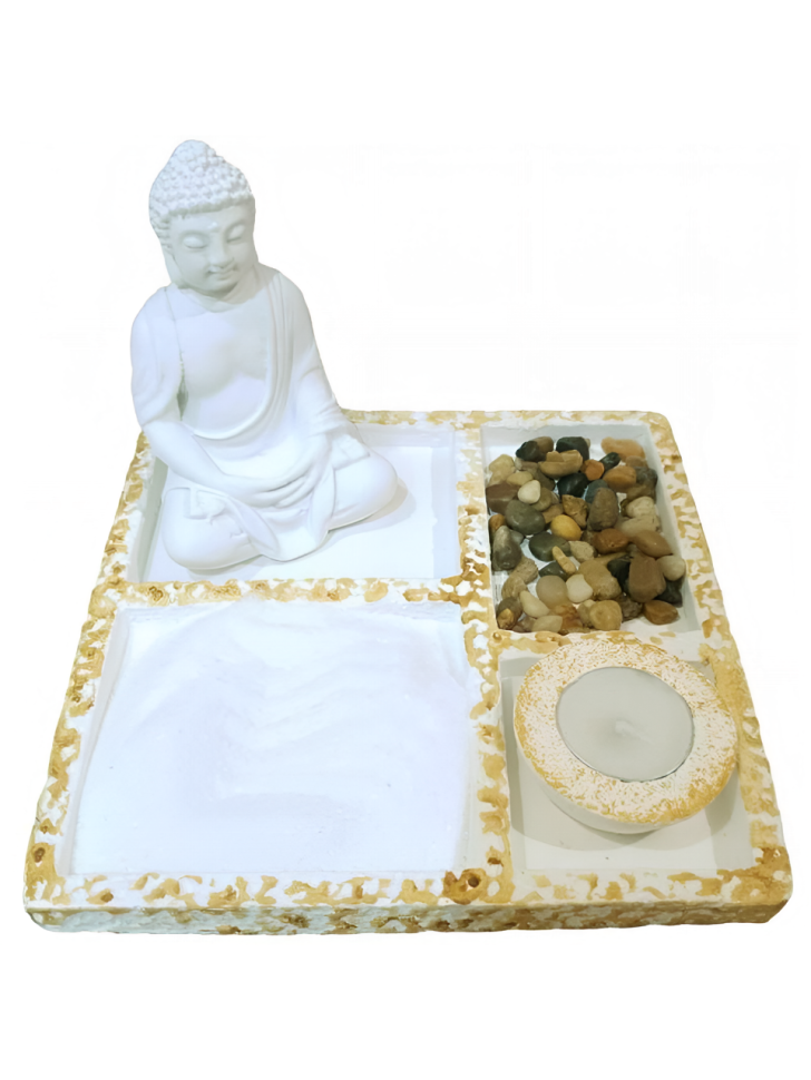 Сад дзен "Будда" на каменной подставке (19 х 19 х 2,5 см)