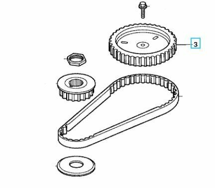 Шкив распредвала для лодочного мотора Honda BF8/BF9.9/BF10/BF15/BF20; Артикул Honda: 14321ZW9003 (Оригинал)