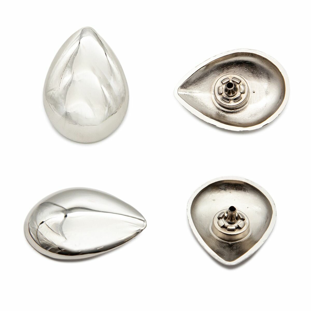 69540 Кнопка 5/42,5 (S-образная) 'Капля' 42,5мм (A) цв. металл, никель BIG