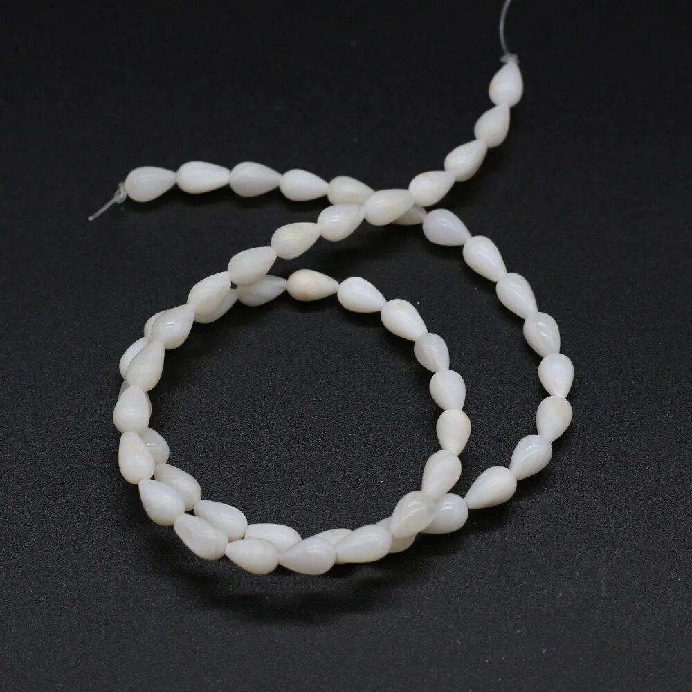 Натуральные бусины-ракушки в форме капли воды, свободные бусины, изолирующая бусина для изготовления ювелирных изделий, сделай сам, для браслета, ожерелья, аксессуаров