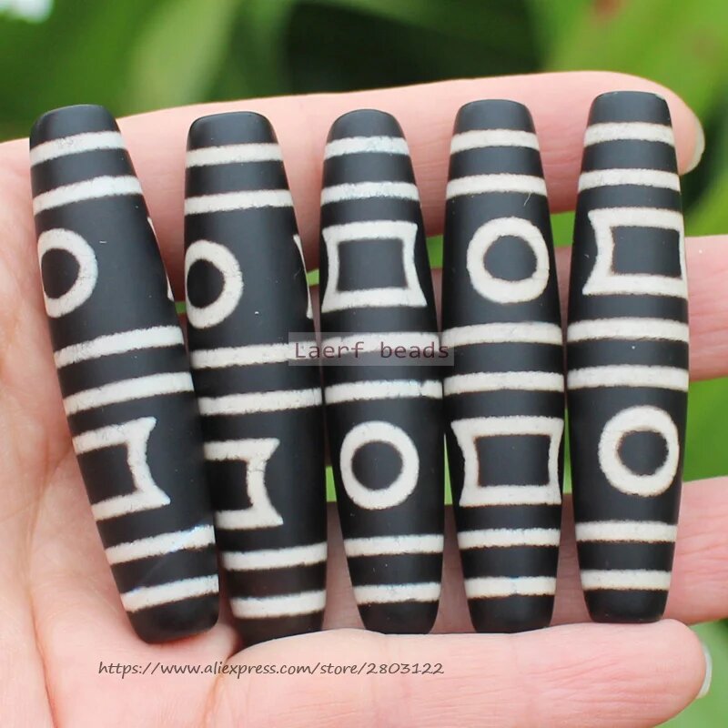 Древние тибетские бусины из агата Дзи лаerf beads