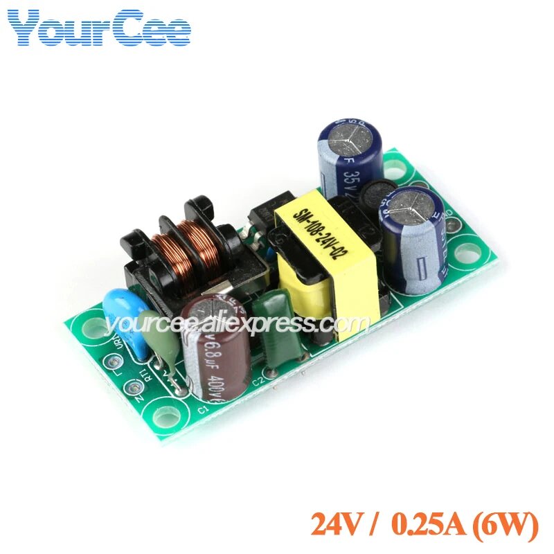 Модуль понижающего преобразователя AC-DC 220В в DC 3.3В/5В/9В/12В/15В/24В 24V 0.25A 6W