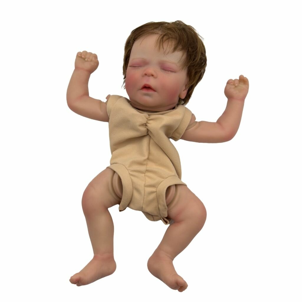 18-дюймовая расписная кукла-реборн с закрытыми глазами