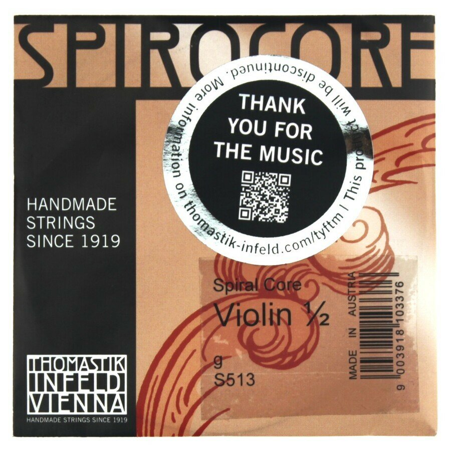 Снято с производства Струна скрипичная 1/2 S513 G(соль) Spirocore , Thomastik