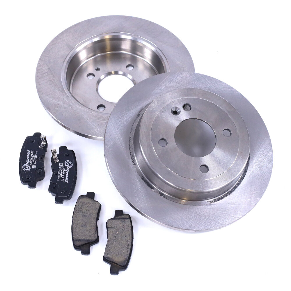 Диски тормозные задние с керамическими колодками к-кт для Kia Rio III/Hyundai Solaris 10- Riginal