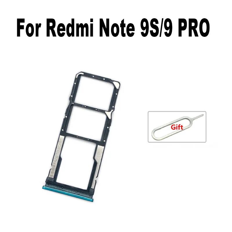 Держатель гнезда для Sim-карты Xiaomi Redmi Note 9 PRO 9S Note 9 pro Blue