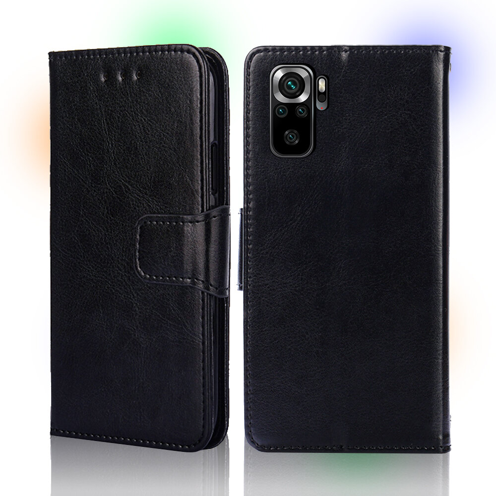 Чехол-книжка подходит для Xiaomi Poco M5s 4G (на Сяоми Поко M5s),(черный)