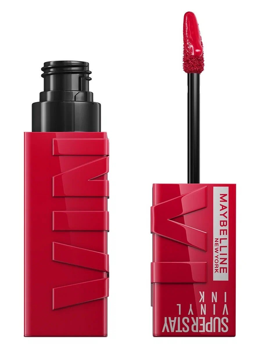 Maybelline New York Помада для губ Super Stay Vinyl Ink, 50 Wicked, жидкая стойкая сияющая, 4.2 мл