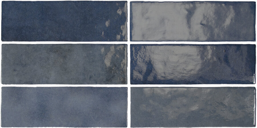 Плитка Equipe ARTISAN Colonial Blue 24470, глянцевая, синий, 6,5x20см, 38шт (0.5м2)