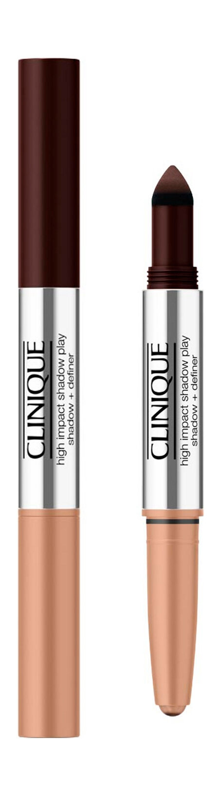 CLINIQUE High Impact Shadow Play Тени для век двусторонние в карандаше, 1,9 г, Cafe Au Lait