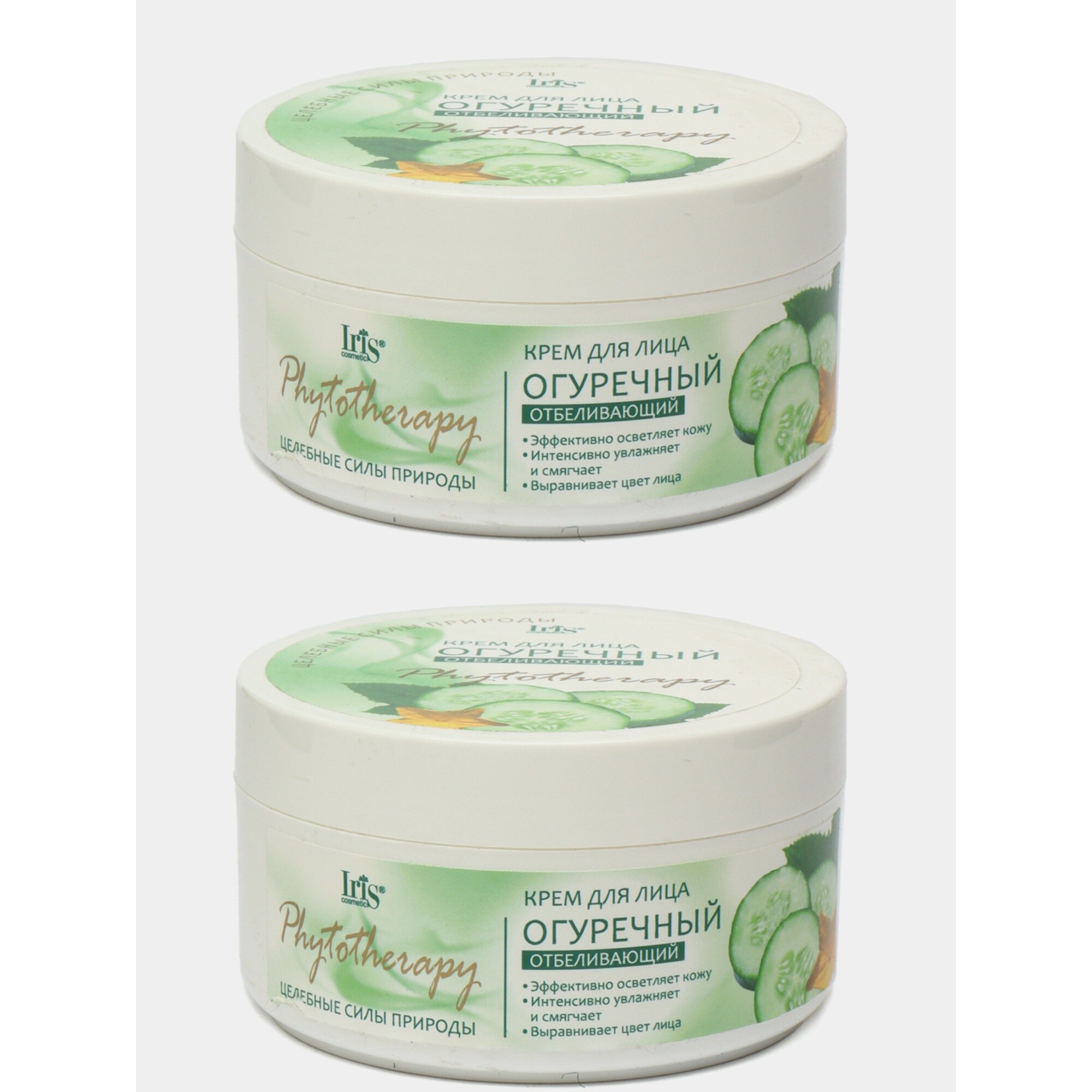 Крем-бальзам Iris, Phytotherapy, для лица, Огуречный, 180 мл, 2 шт
