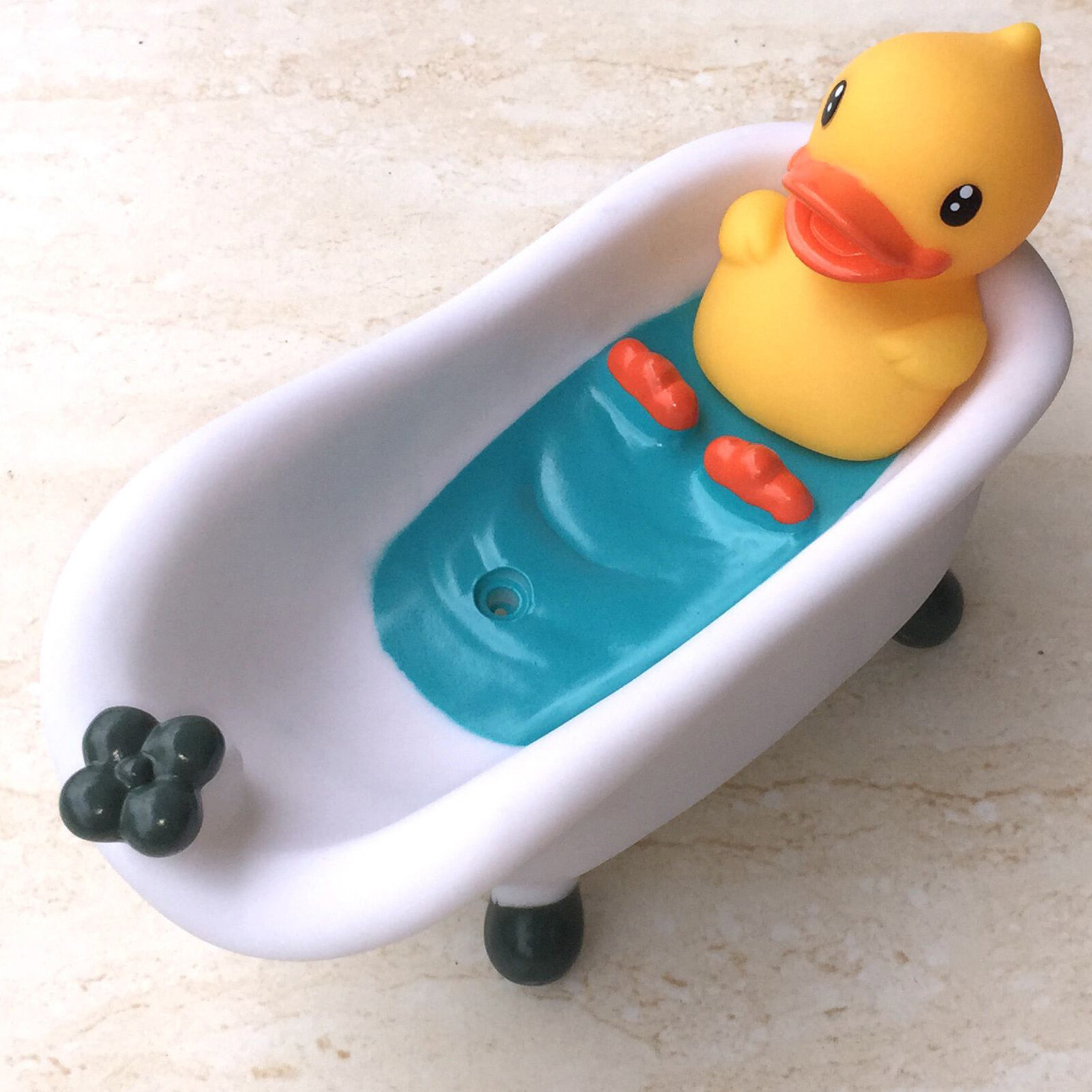 Прекрасная мультяшная коробка для мыла для ванны, легкий держатель для мыла с изображением животных для ванной комнаты, экологически чистая, нежная на ощупь рука, дизайн в виде утки