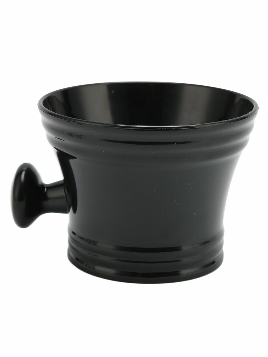 Черная пластиковая мыльница для бритья большой емкости с удобной ручкой, портативная кружка для бритья для парикмахера, домашнего использования в путешествиях