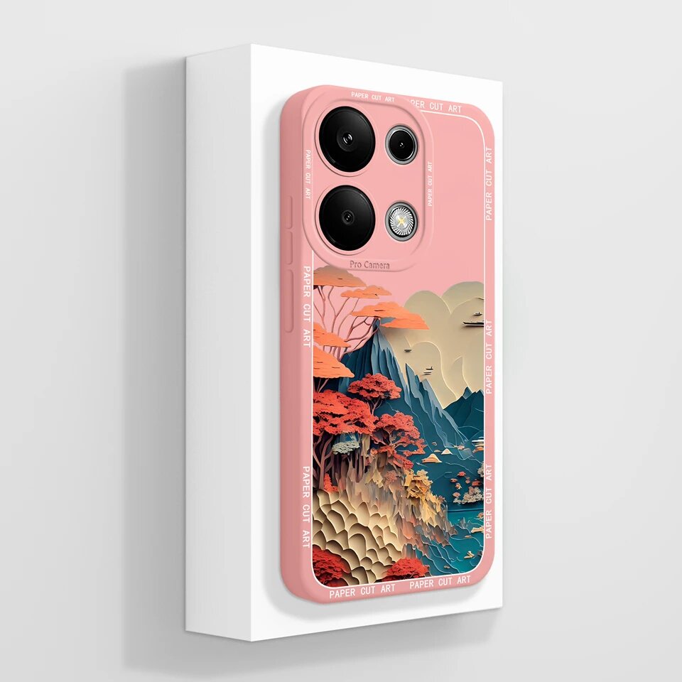 Чехлы для Xiaomi Redmi Note 13 Pro 13 Pro+ 4G 5G с красивым Розовый, TYP469, Redmi Note 13 (5G)