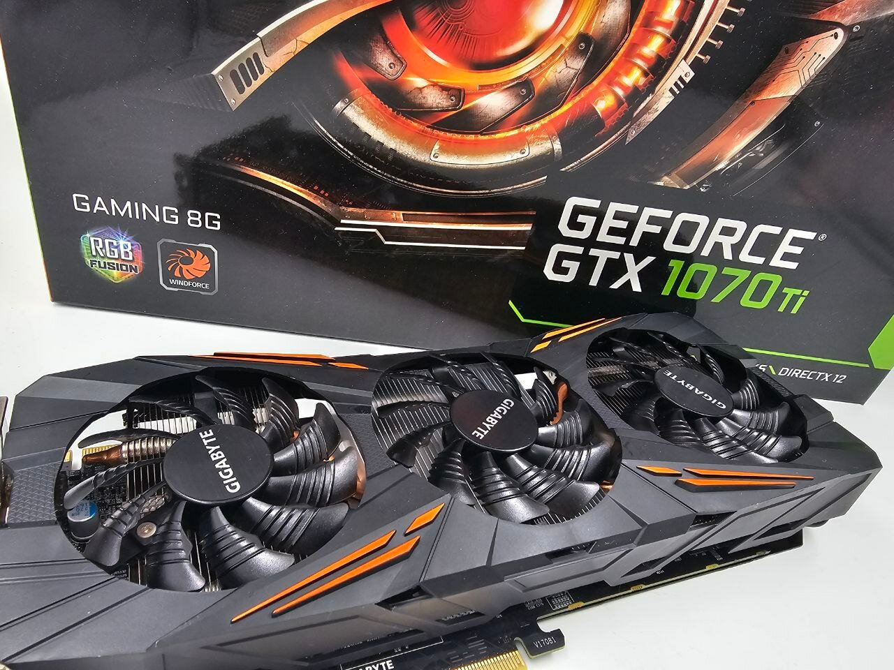 Видеокарта Gigabyte GeForce GTX 1070 Ti, 8 GB, с активным охлаждением — фото 1
