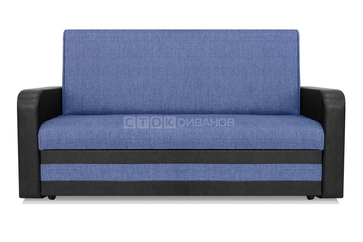 Диван Сток Диванов Мюнхен Iris синий 155 см, механизм аккордеон, с ящиком для хранения