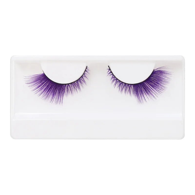 Фиолетовые накладные ресницы Purple-1pair