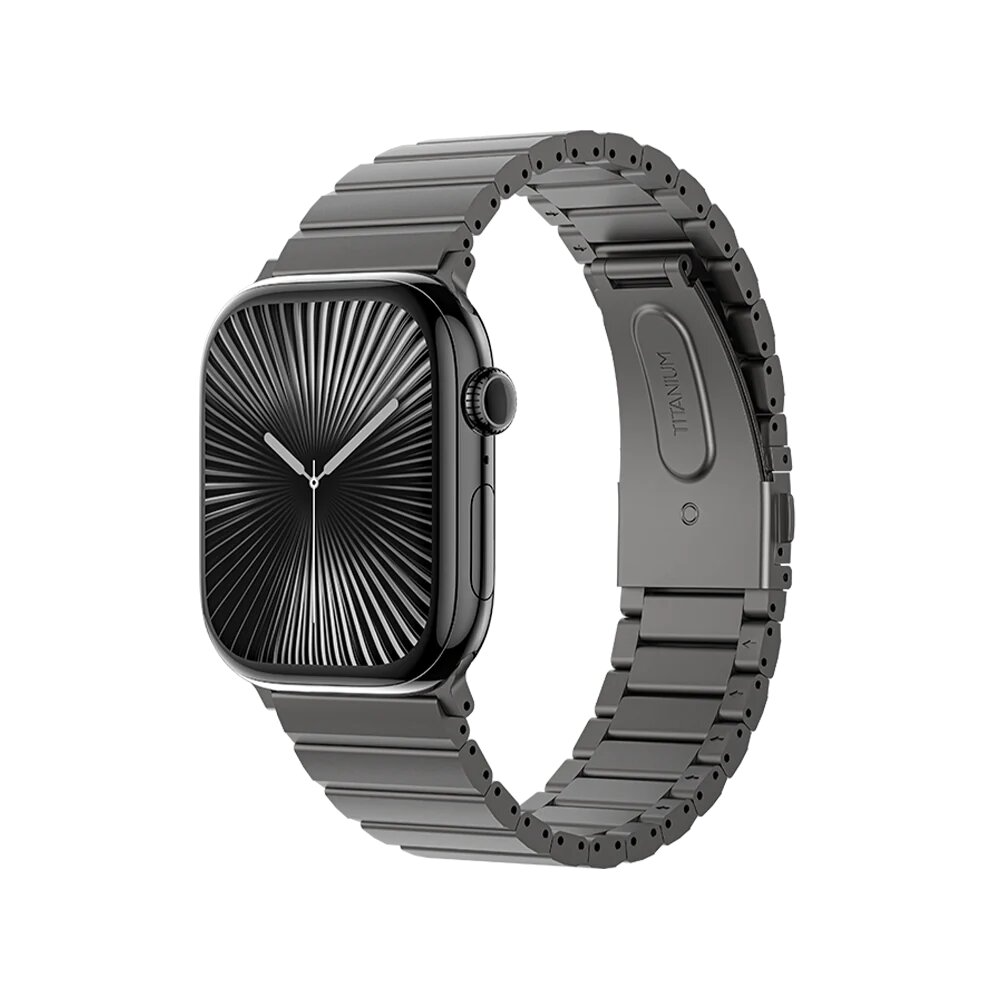 Титановый браслет Benks Adjustable для Apple Watch 49/46/45/44/42, цвет натуральный титан (TITANIUM)