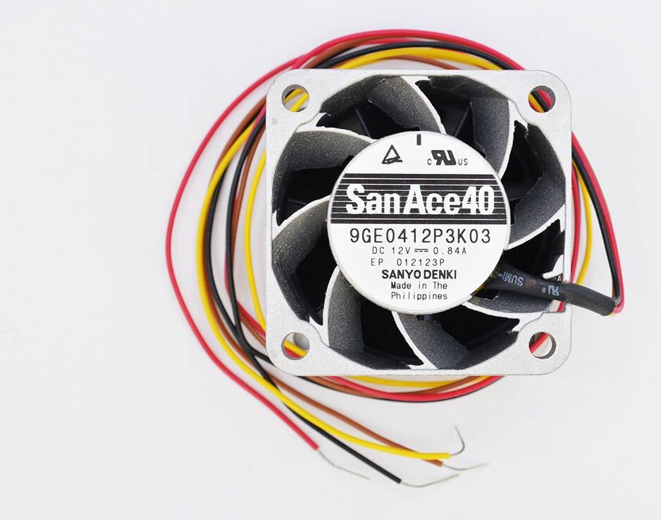Вентилятор SANYO DENKI 9GE0412P3K03 Вентилятор: DC осевой 12ВDC 40x40x28мм 45,6м3/ч 58дБА 1шт